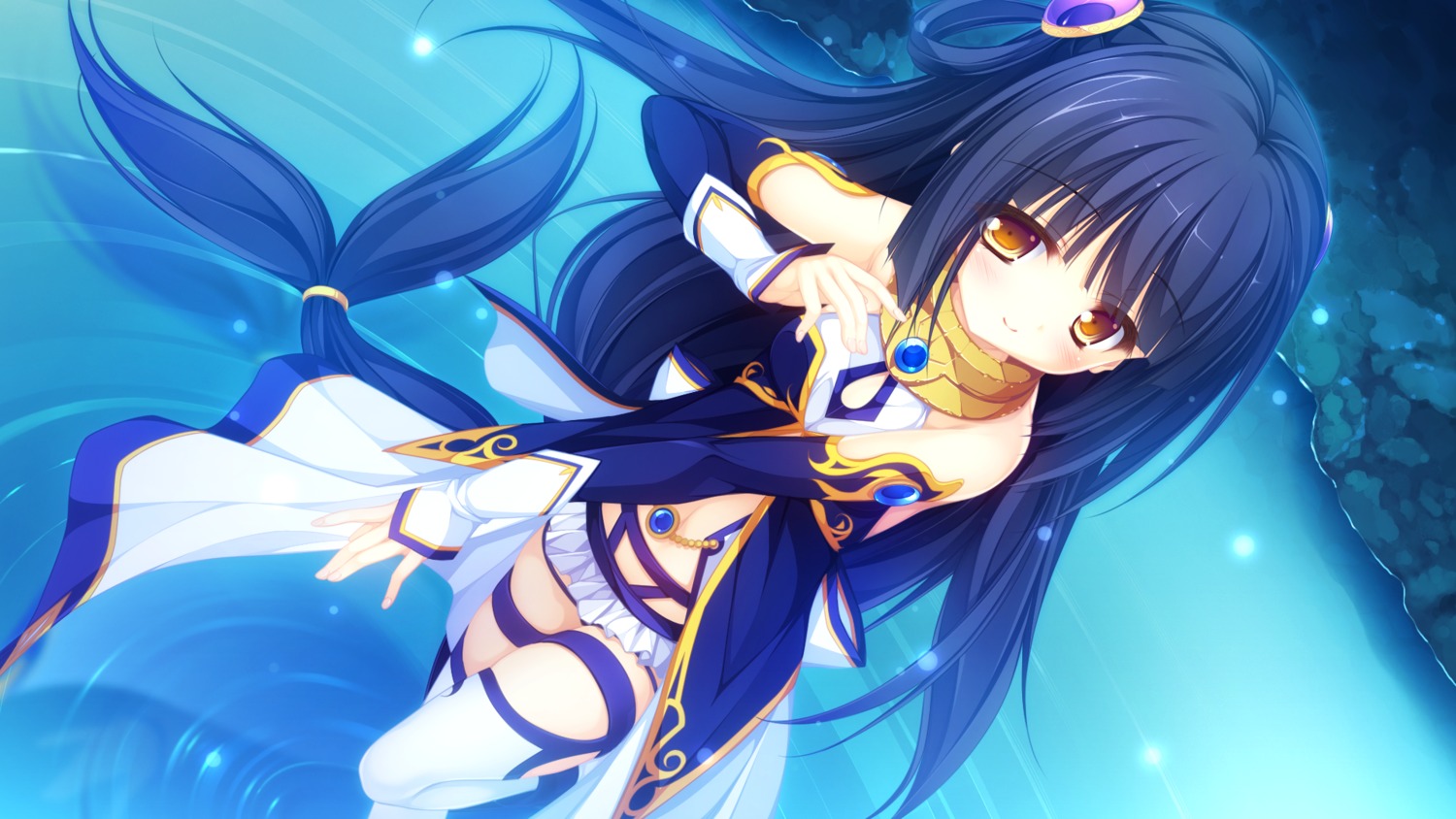 whirlpool mikagami mamizu kujiragami no tearstilla riru whale game cg thighhighs | #371150 ...
